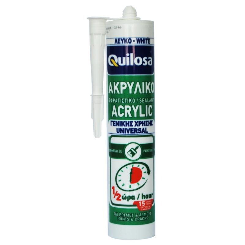 QUI.A SEALANT ACRYLIC SUPER FAST 1/2 HR WHITE : Liotatis Timber & DIY